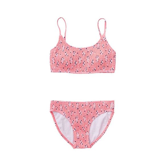 Snapper Rock | Swim | Snapper Rock Ditsy Coral Shirred Bikini Set ...